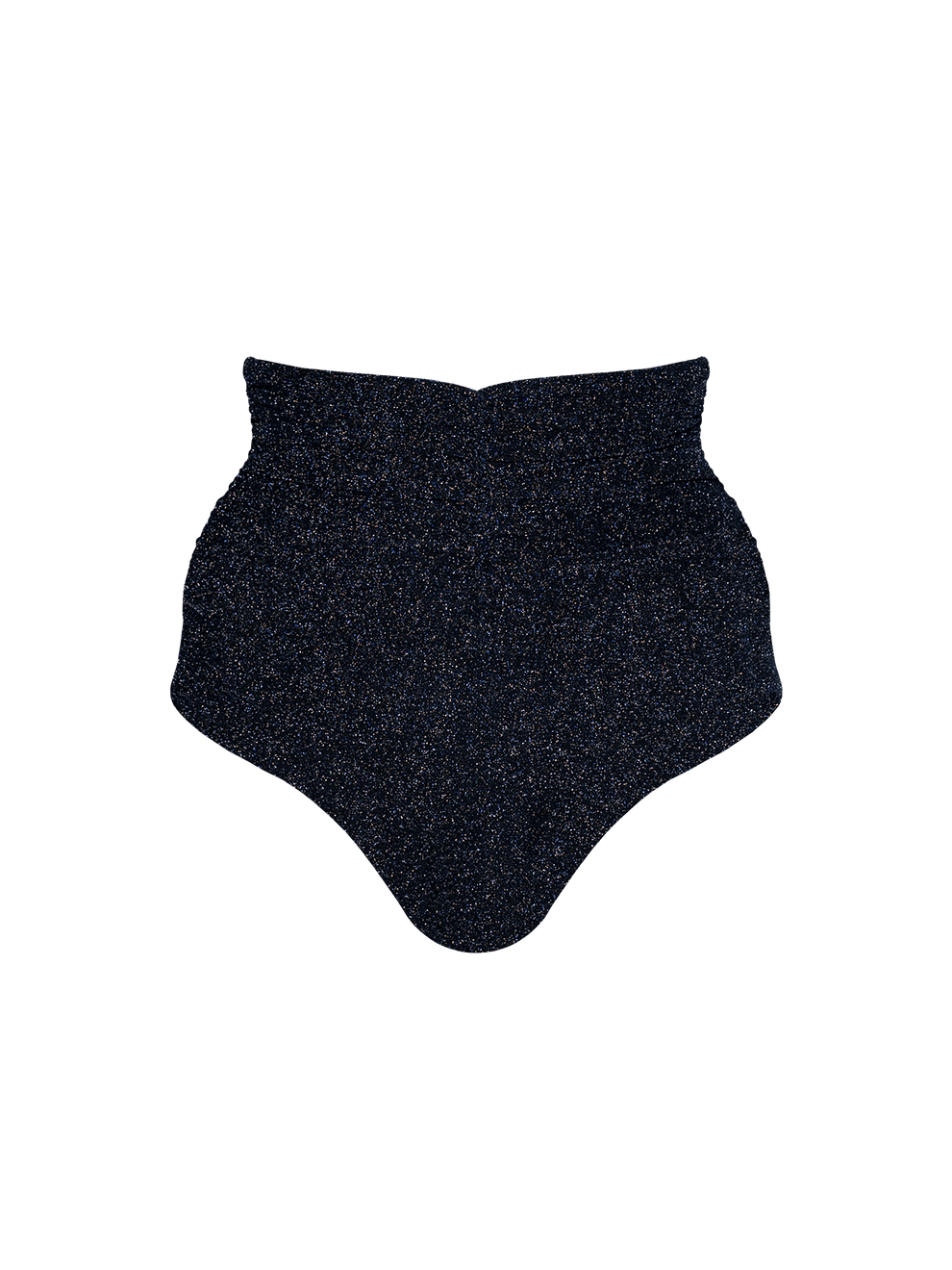 Stardust ~ Super High Waisted Ruched Bikini Bottom Navy HÁi The Label